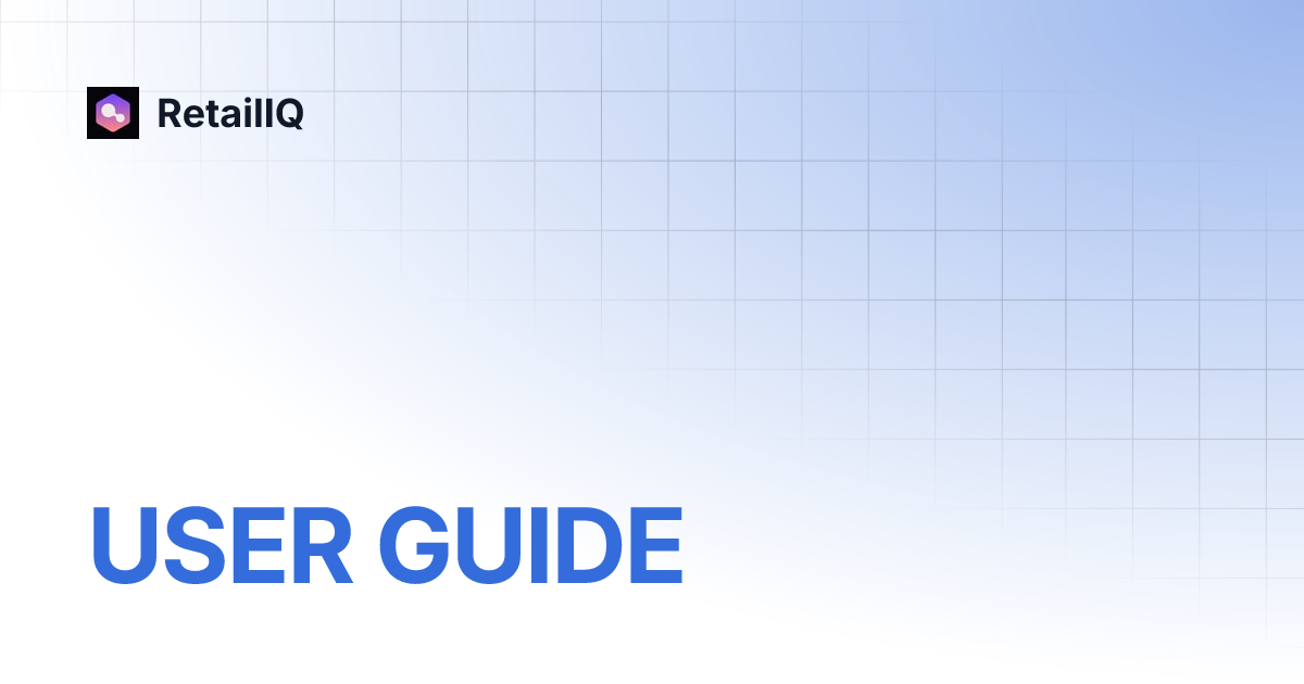 USER GUIDE | RetailIQ